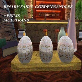 Second Life Marketplace - BINARY FAIRY~GOLDEN CANDLE